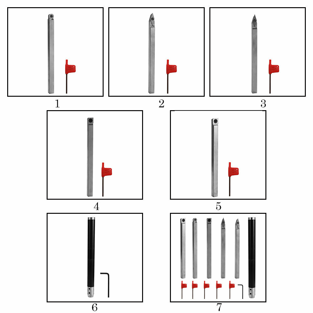 Фреза 6 шт: 35°-R 28мм, 35°Keen 30мм, 14 Square 14мм, 15 Square Round 15мм, ручка 295мм