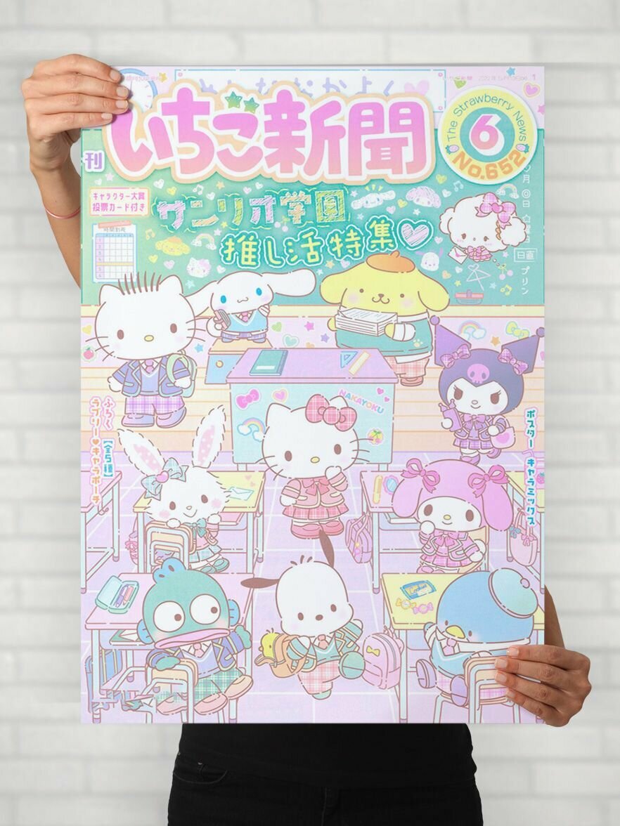 Плакат на стену для интерьера Персонажи Санрио (Sanrio 8) - Постер по милым героям формата A2 (42x61 см)