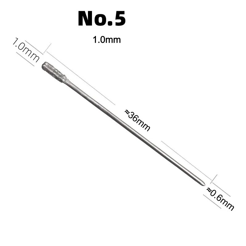 Алмазное сверло No.5, 1.0 мм, 20 шт.