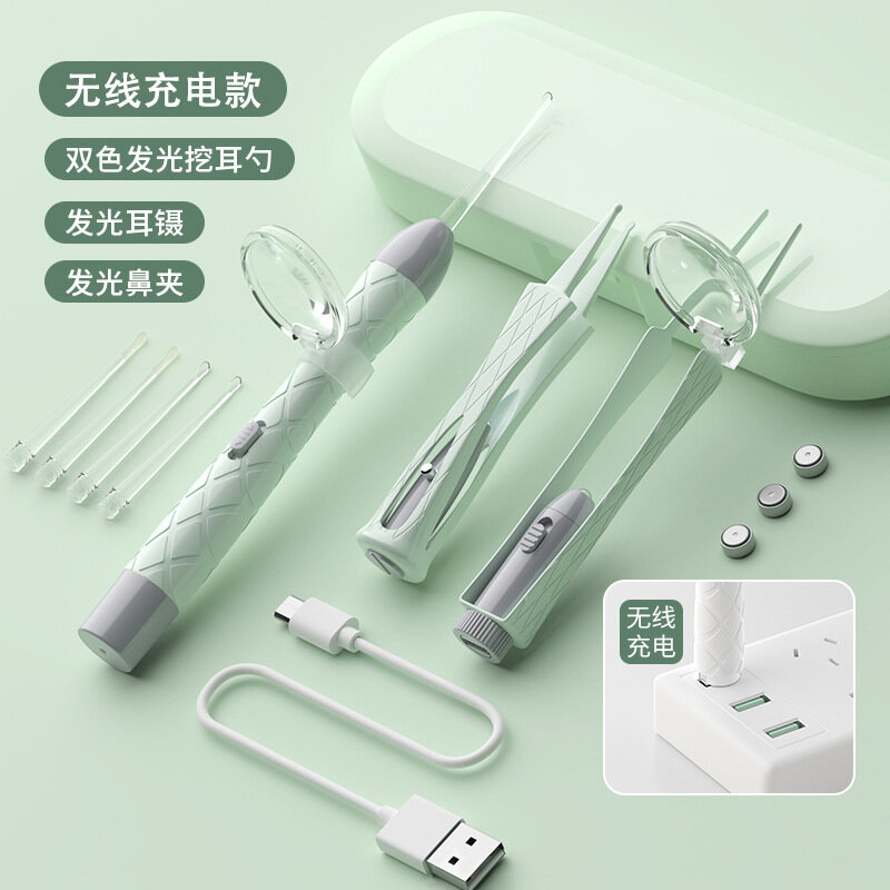 Детская ложка для копания ушей Специальная детская мягкая голова для копания ушей Детская кнопка для панорамирования