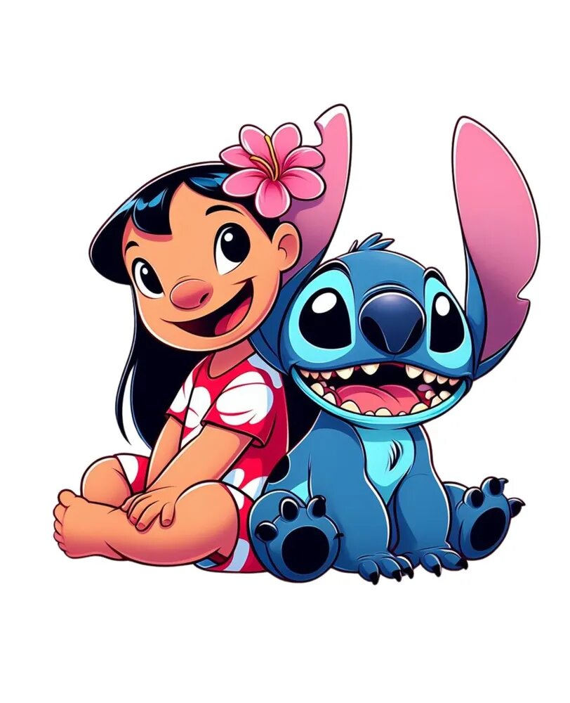 Алмазная Мозаика " Лило И Стич" 40X50 См Алмазная Вышивка / Картина Стразами Подарков / Украшения