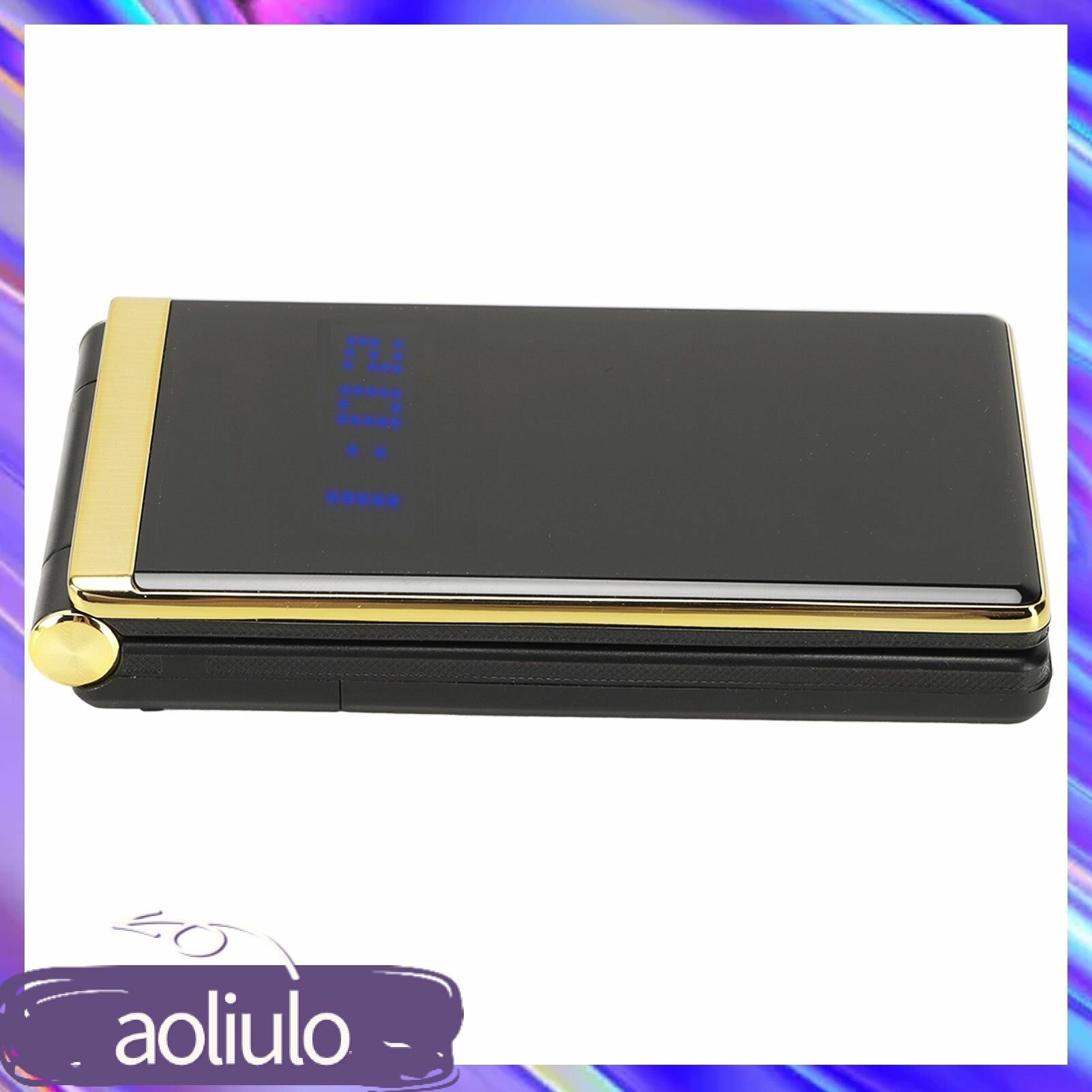 Мобильный телефон M2, большой экран, клатч, длительный срок автономной работы, многоязычный, золотистый, EU, в комплект входят: мобильный телефон, инструкция, зарядное устройство, кожаный чехол