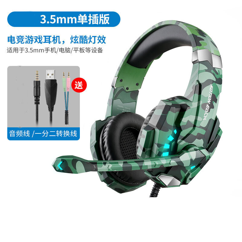 Трансграничная гарнитура Inzhuo G9000, компьютерная игровая гарнитура, 3,5 + USB, гарнитура с одним отверстием для PS4