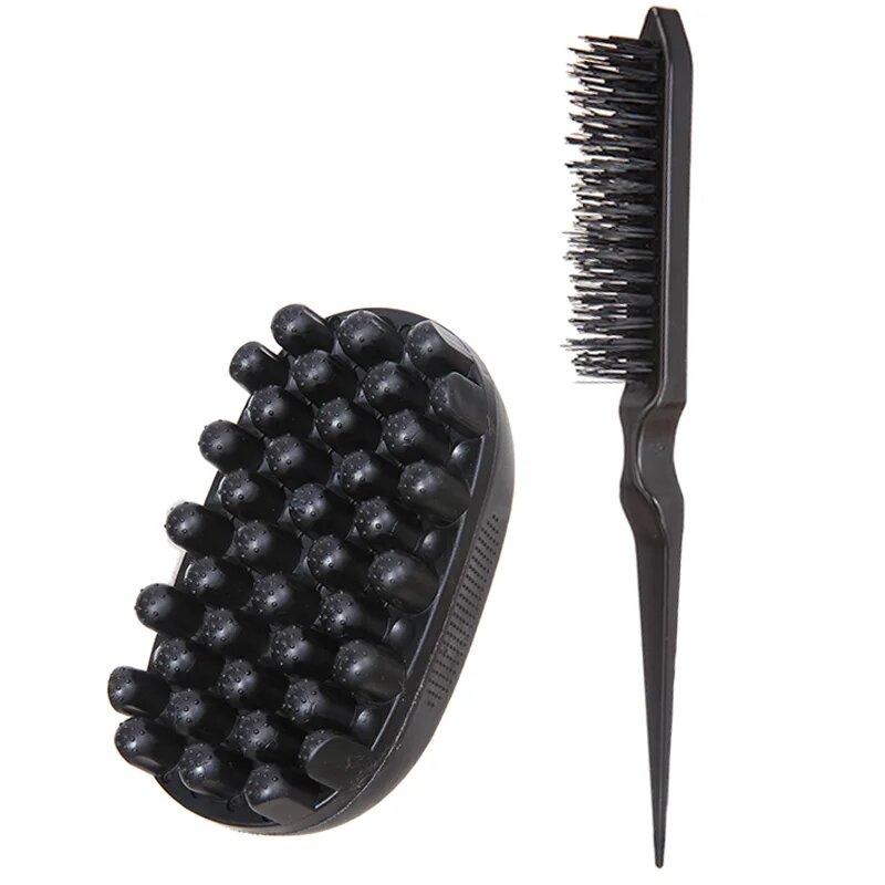 Силиконовая расческа для кудрявых волос YT124 Black set