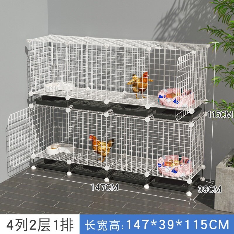 Маленькая клетка для кур и уток для домашнего использования, маленький домашний курятник, курятник с сеткой, собранная клетка для кур на балконе, большого размера