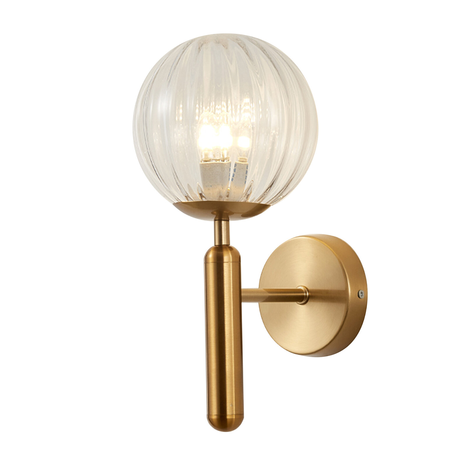 Настенные светильники Modern Globe Glass Wall Lamp для интерьера дома Living Room Bedroom Hallway Light Fixture Ball-Shaped Corridor Light (Лампа НЕ включена), Материал: Металл, Стекло, Розетка для лампы: E26, E27 (Варианты), Цвет корпуса