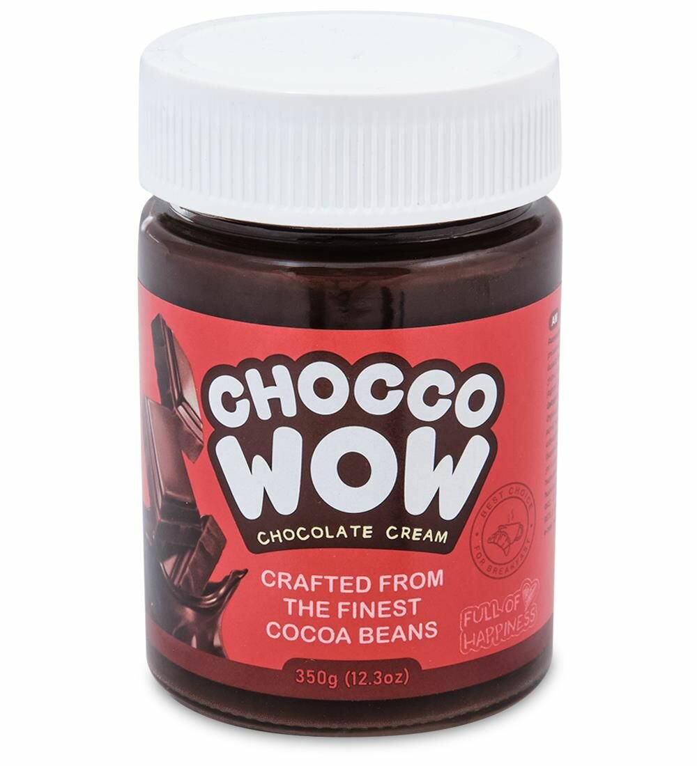 Шоколадный крем 350гр (ChoccoWow) A2189937 Sonuar, Сахар, жир кондитерский (рафинированные дезодорированные растительные масла: ши, рапсовое, соевое, полностью гидрогенизированное