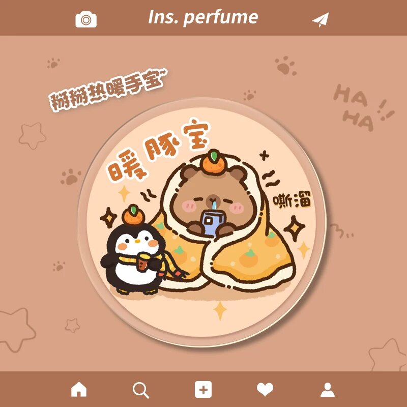 Многоразовая детская грелка для рук с мультяшным дизайном, портативная карманная грелка для школьников, многоразовая