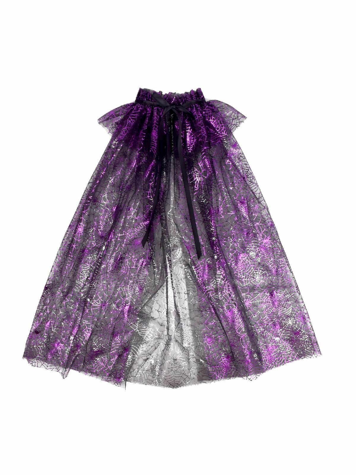 Паутинный плащ на Хэллоуин, - Фиолетовый паук