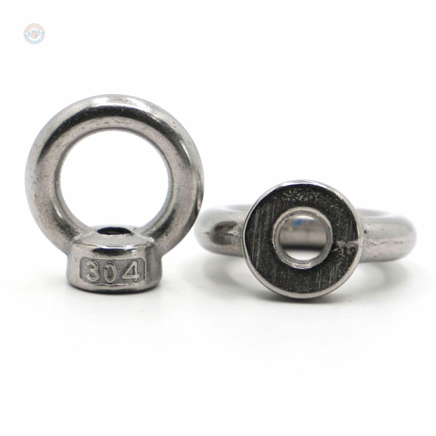 Рым-гайка кованая A2 DIN 582, нержавеющая сталь, коническая втулка с кольцевым оголовком для такелажа, буксировки и подъёма грузов, быстросъёмный монтаж