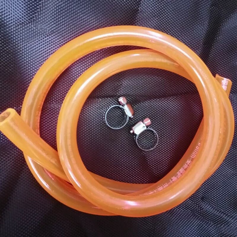 Газовый шланг длиной 1 метр с двумя хомутами, комплект для подключения наружной плиты к бытовому газу