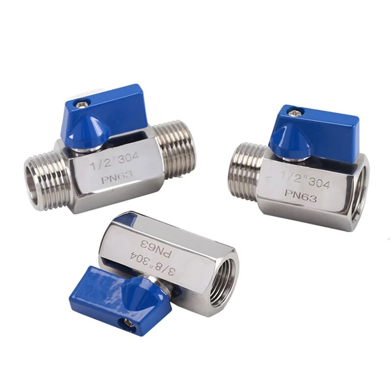 Мини-краны шаровые из нержавеющей стали 1/8"-1" BSP 1/4", Male to Female