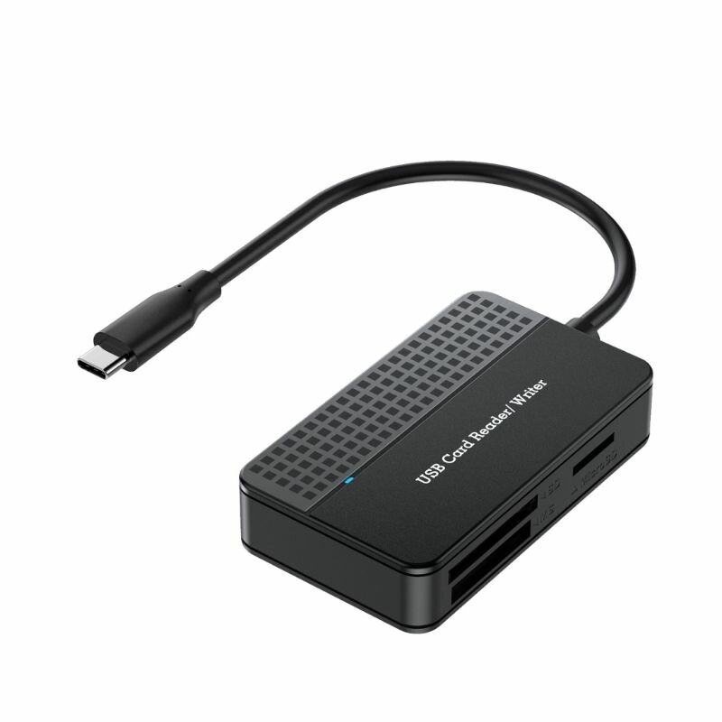 Высокоскоростной кард-ридер 4-в-1 USB3.0/USB-C SDTF CFMS Компактный флэш-адаптер для портативных ПК Multi