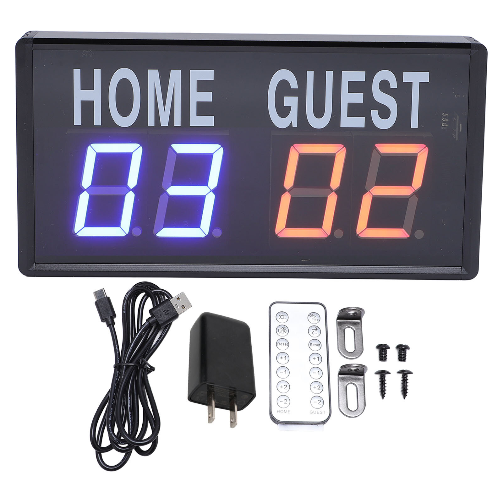 Электронное баскетбольное табло с пультом дистанционного управления и питанием от USB, портативное светодиодное табло для ведения счета в волейболе, бадминтоне