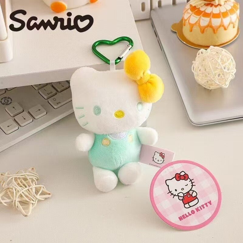 Подлинные аксессуары Hello Kitty Sanrio, подвеска для сумки, плюшевая кукла, брелок, украшение для рюкзака, игрушка для декора