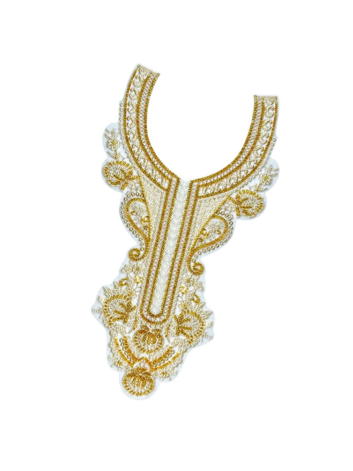 Вышитая бисером аппликация к свадебному платью Вечернее платье Пришить заплатки на воротнике