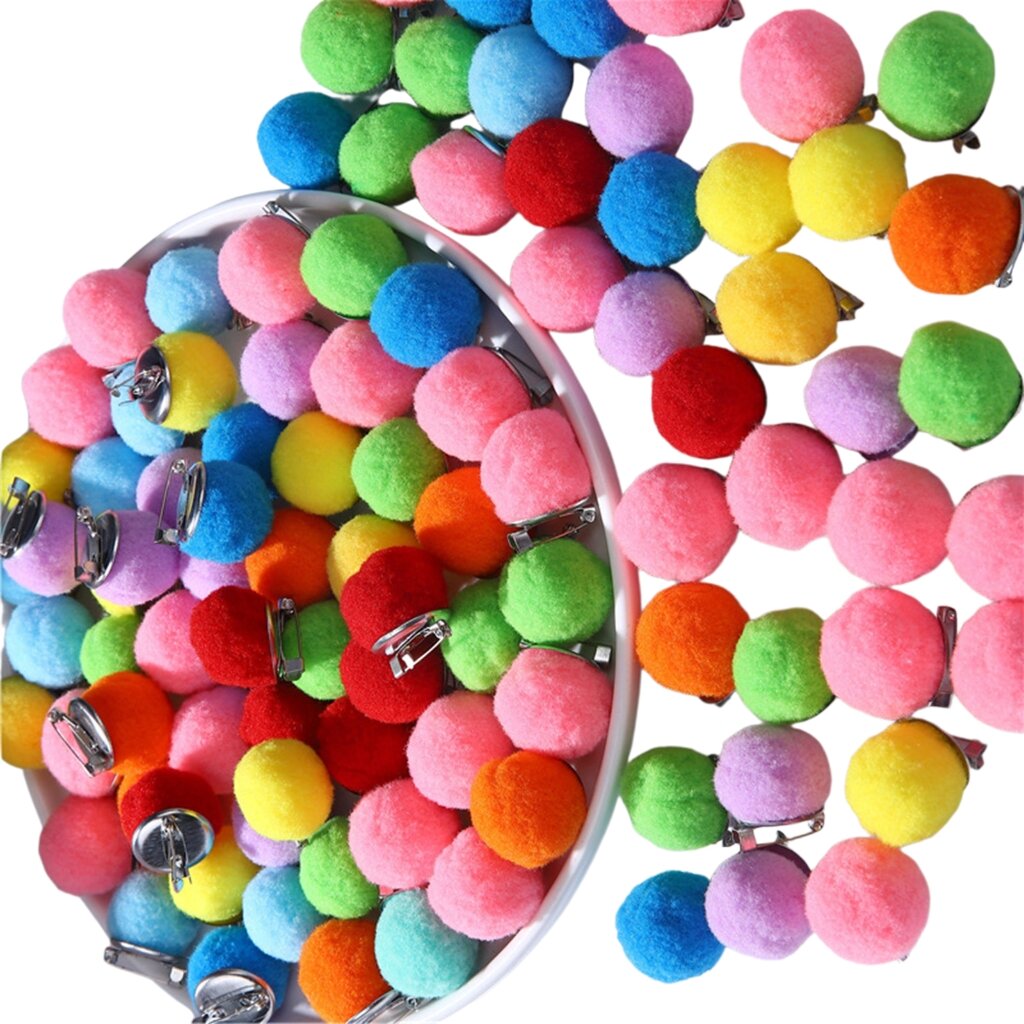 10шт Декоративная Булавка Для Занавеса Красочные Помпоны Английская Булавка Украшение Одежды Брошь Булавка Для Украшения Занавеса Аксессуар