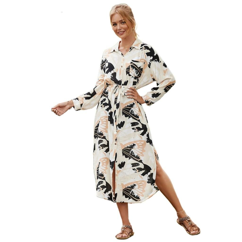 Женский кимоно-кардиган с поясом, Бабочка