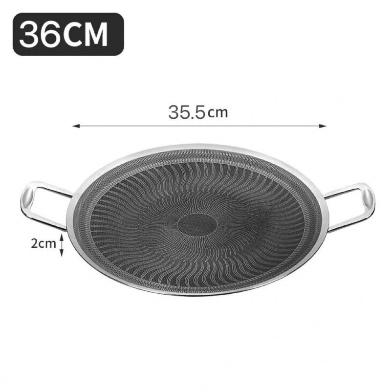 316L Сковорода для гриля 316L Нержавеющая сталь Антипригарная сковорода для газовой плиты Открытого пламени Универсальное использование на улице