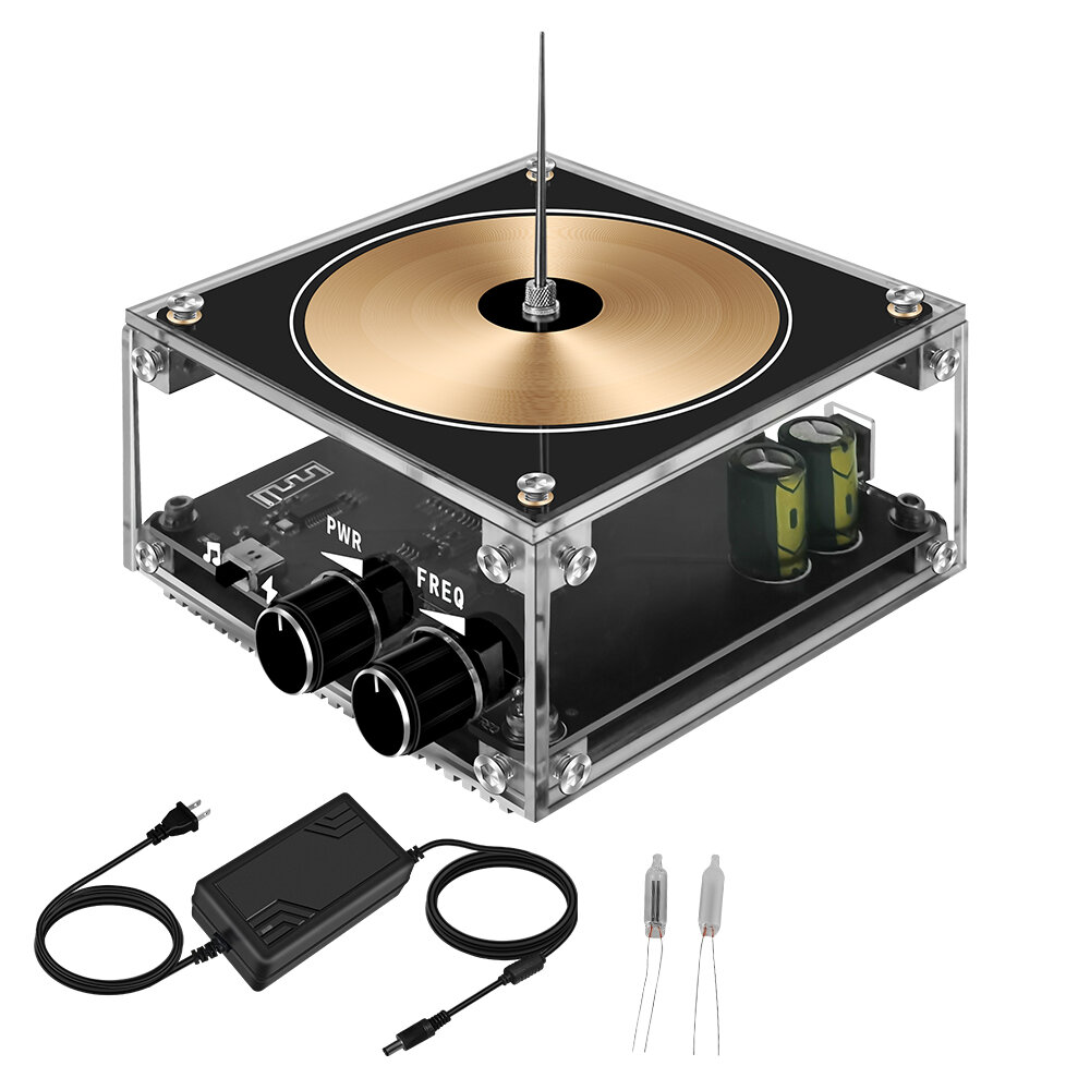 Модуль Музыкальный Тесла-Кoil BT Версия Электронный Генератор Электрической Дуги Искры Беспроводная Передача Звука Набор Для Научных Экспериментов Учительские Познательные Преподавательные Материалы Материал Печатная Плата Напряжение 110-240 ВАК Розетка