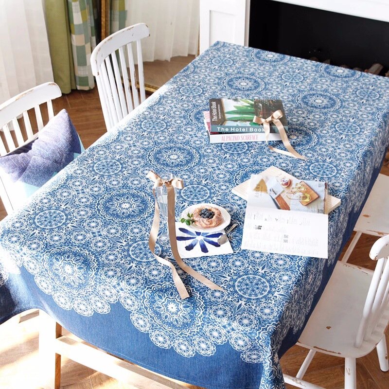 Ткань для обеденного стола, кофейного стола, мастерская живопись, цифровая печать, американский французский стиль, легкая роскошь, высококачественная сельская столовая скатерть