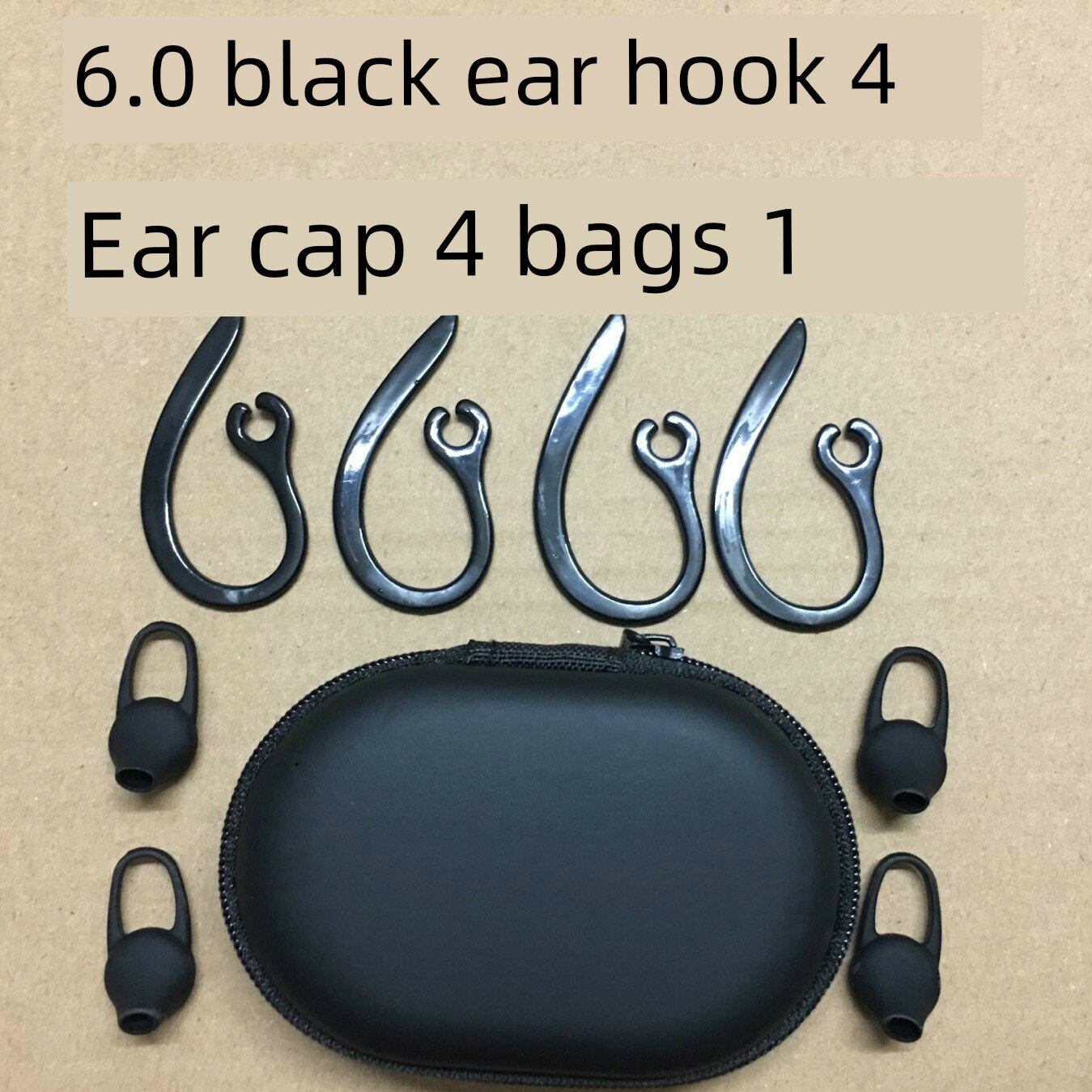 Силиконовые Bluetooth-аксессуары для наушников: мягкие заушные крючки, клипсы, держатели, насадки, вкладыши 6.0 Черные