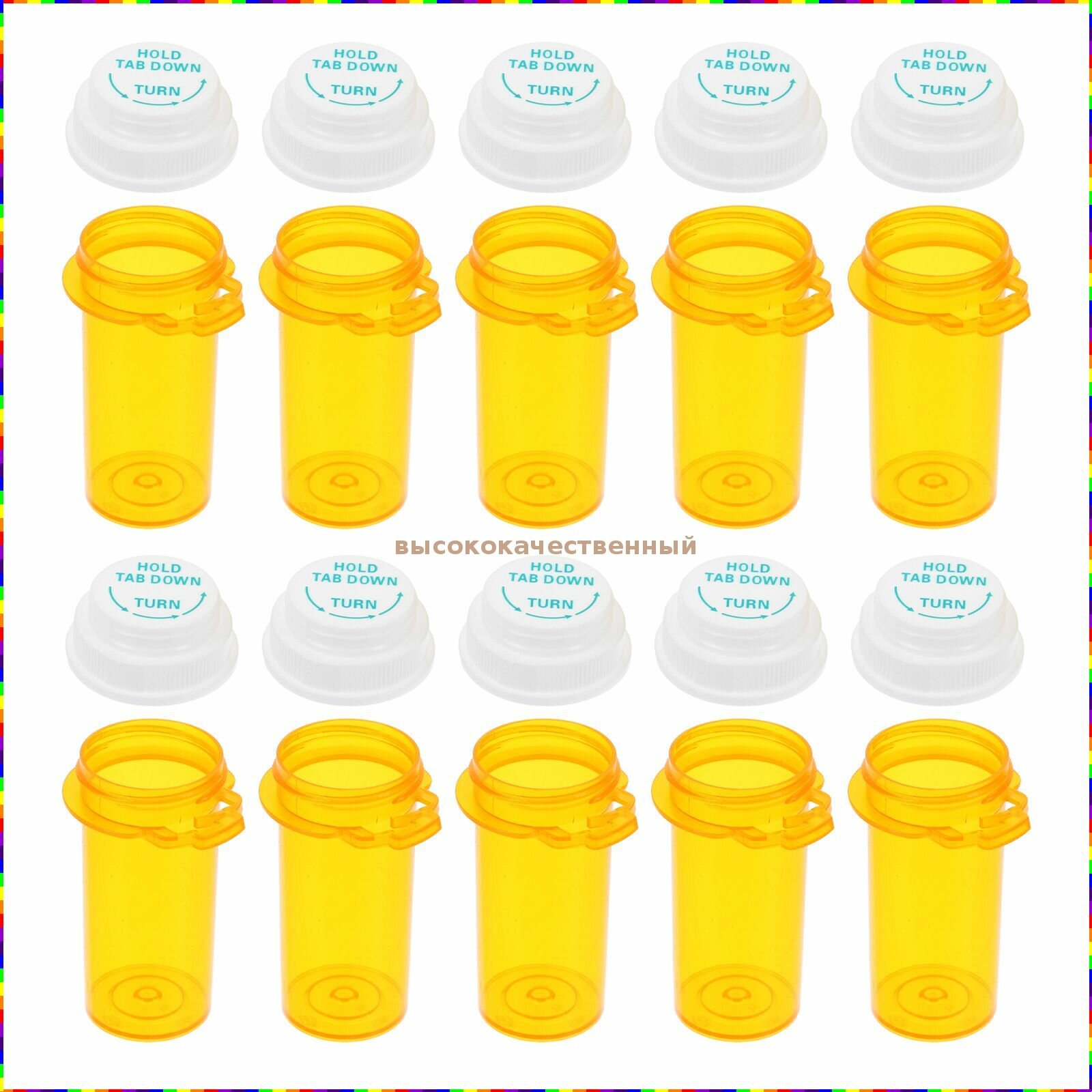 Набор из 10 компактных пластиковых контейнеров для хранения таблеток и мелочей