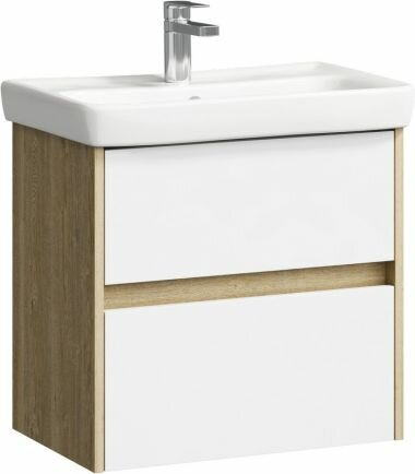 Тумба с раковиной Aqwella Сити 60 подвесная ; цвет- дуб балтийский