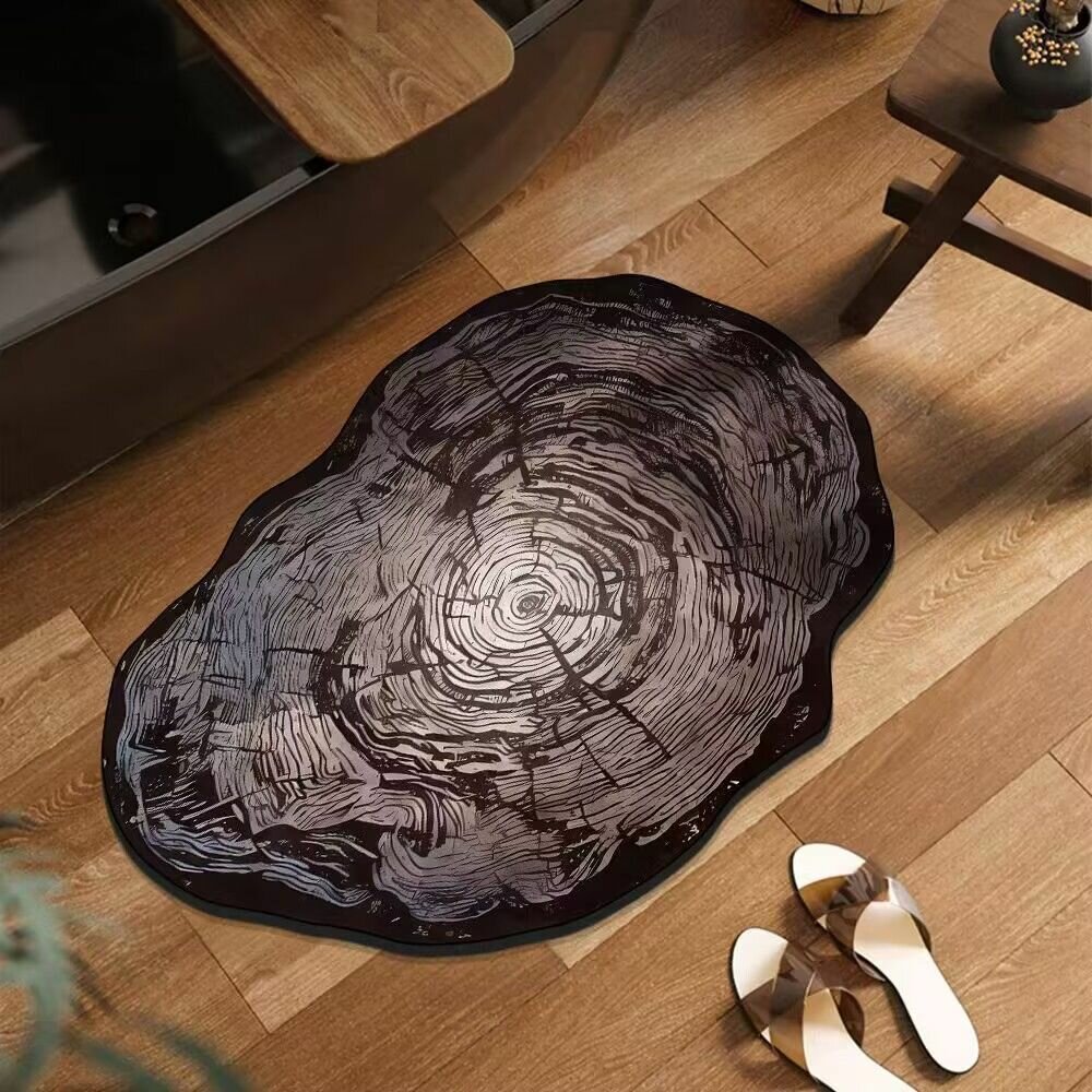 Натуральный стиль дерева, имитация текстуры дерева, коврик для ног, технология кожи, диатомит, моющийся коврик для ванной, коврик для раковины в ванной