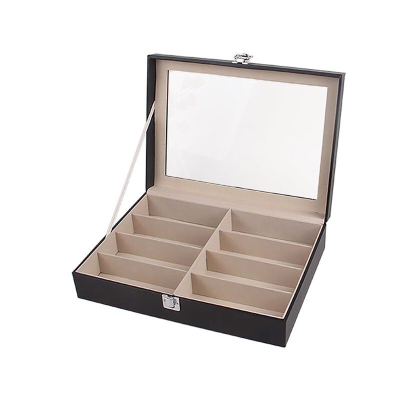 В наличии деревянная коробка для хранения очков на 8-12 слотов, выдвижной стиль, двухслойная коробка для хранения часов и ювелирных изделий