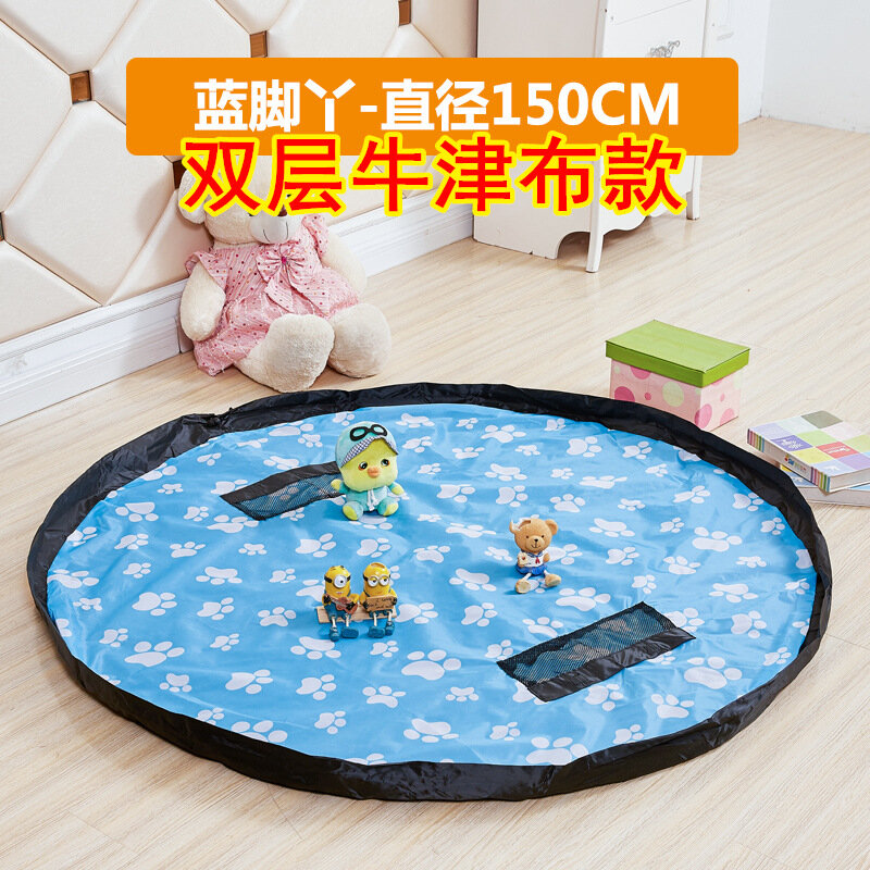 2026 Новейшая большая сумка для хранения игрушек для детей, портативная сумка с завязками, органайзер для строительных блоков, коврик для игрушек