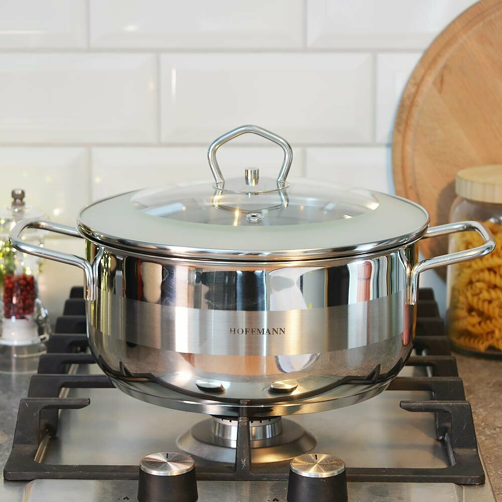 Кастрюля 3.5л нерж, 3-х слойное капсулированное дно, индукция, НМ 5322