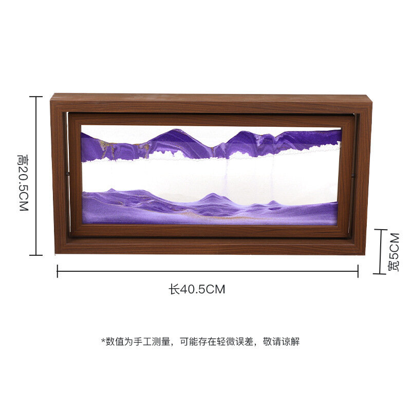 Современная 3D зыбучие пески живопись вращающаяся деревянная фоторамка песочные часы украшение дома гостиная офис декомпрессионные украшения