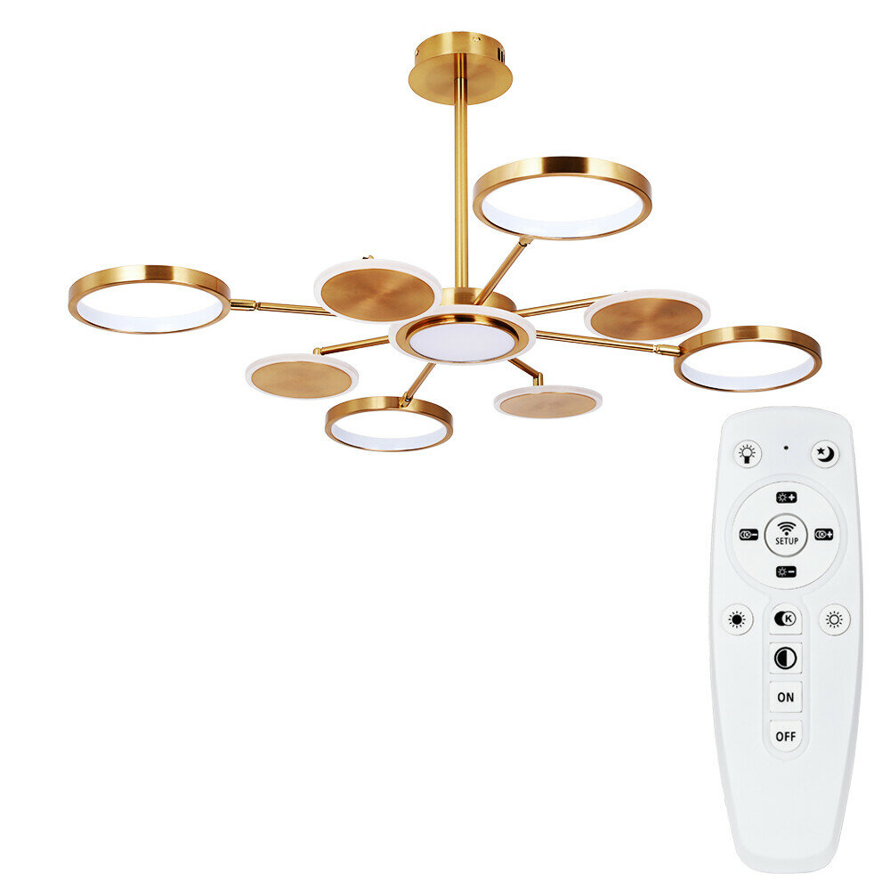 Люстра на штанге Arte Lamp SIENNA A1363PL-8PB LED 80Вт медный