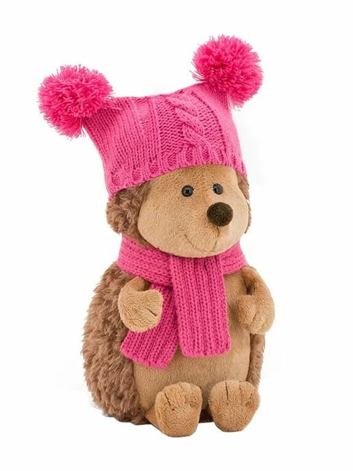 ORANGE TOYS Игрушка Ежинка Колючка в шапке с двумя помпонами, 15 см