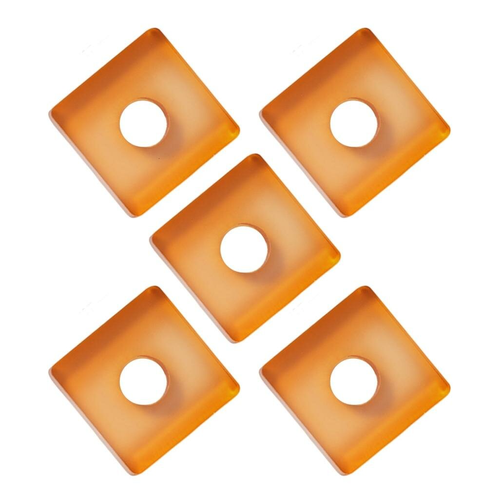 5 шт. изоляционные прокладки из акрила, кольца, оранжевый цвет - 2020