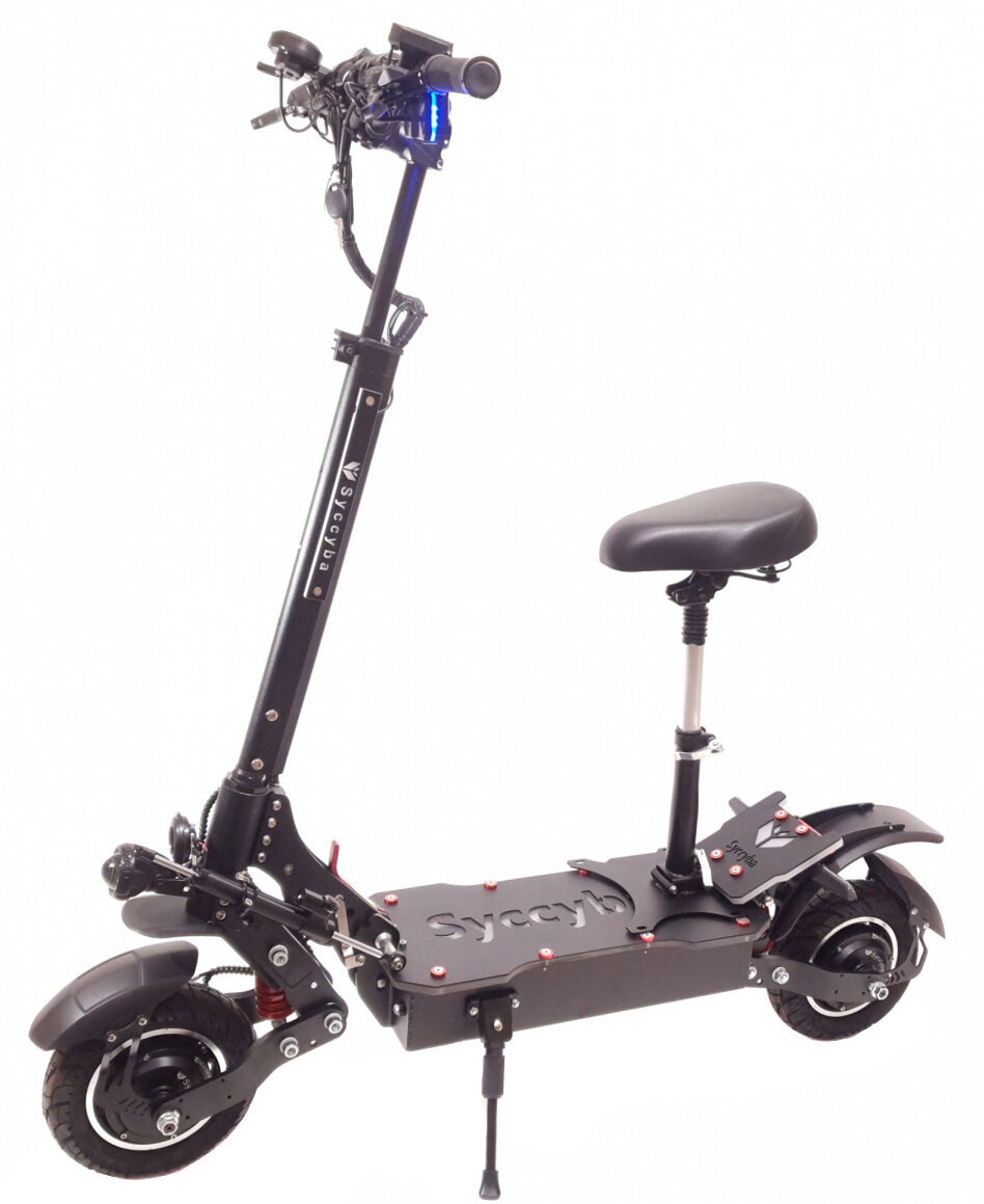 Электросамокат Syccyba M10 (52 V/39 Ah) складной с сиденьем и демпфером