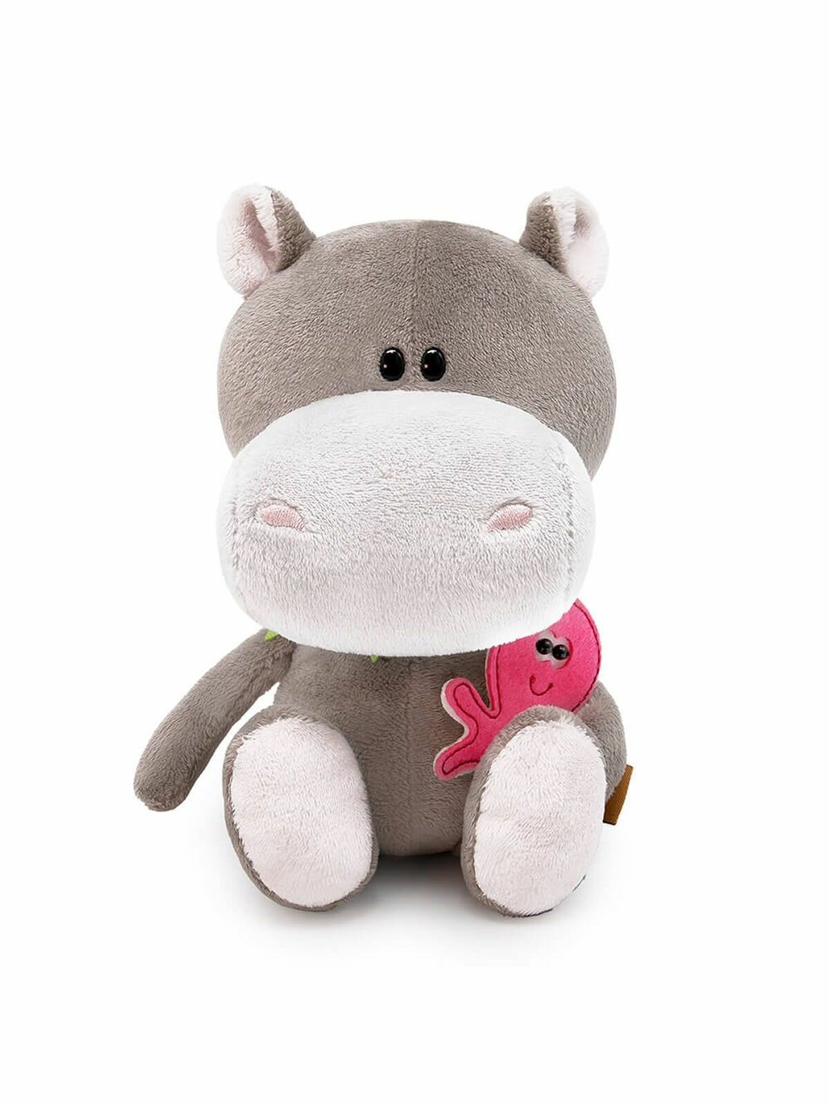 Мягкая игрушка Бегемотик Бапото с о сминогом 15 см