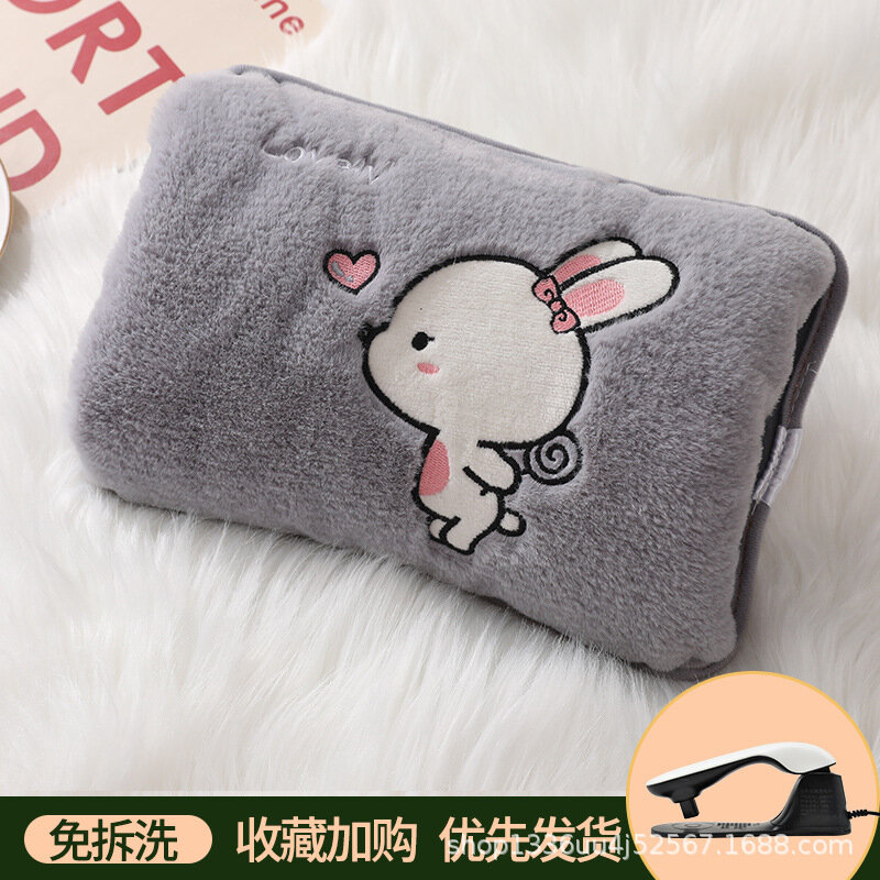 2025 Горячая бутылка с водой, перезаряжаемая, взрывобезопасная, теплая водяная сумка, национальный стандарт, мультяшный плюшевый милый грелка для рук, сумка для грелки, теплая для ребенка