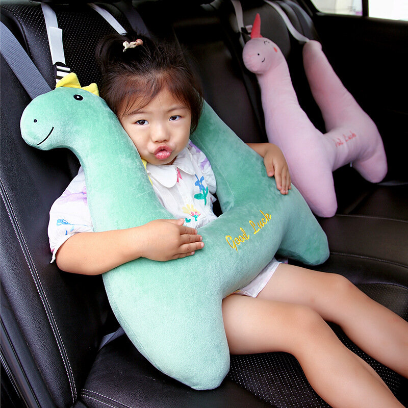 Детская автомобильная подушка для сна, подушка для сиденья автомобиля, подушка для шеи заднего пассажира на дальних поездках