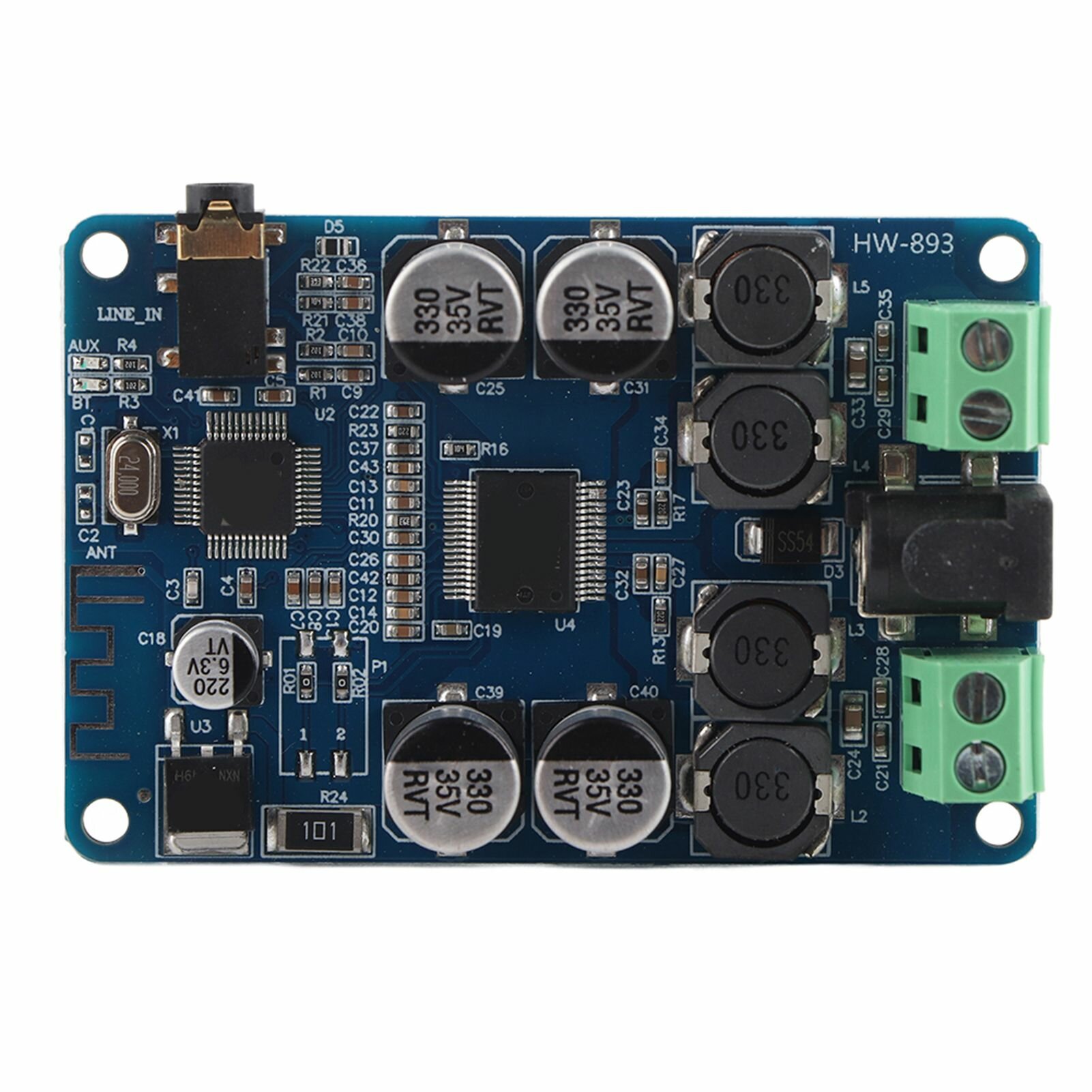 Плата усилителя мощности звука TDA7492P, 2 25 Вт, Bluetooth V2.1, интерфейс AUX