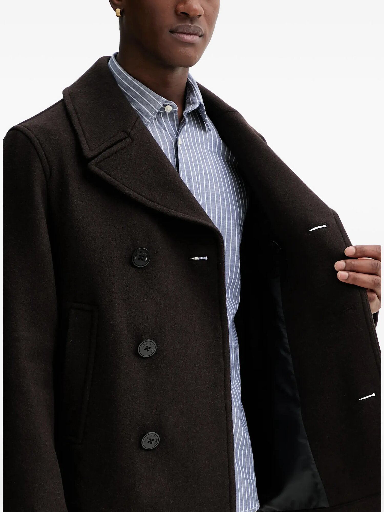 Пальто Marc O'Polo Button-fastening coat, размер 52 EU, brown — фото 1