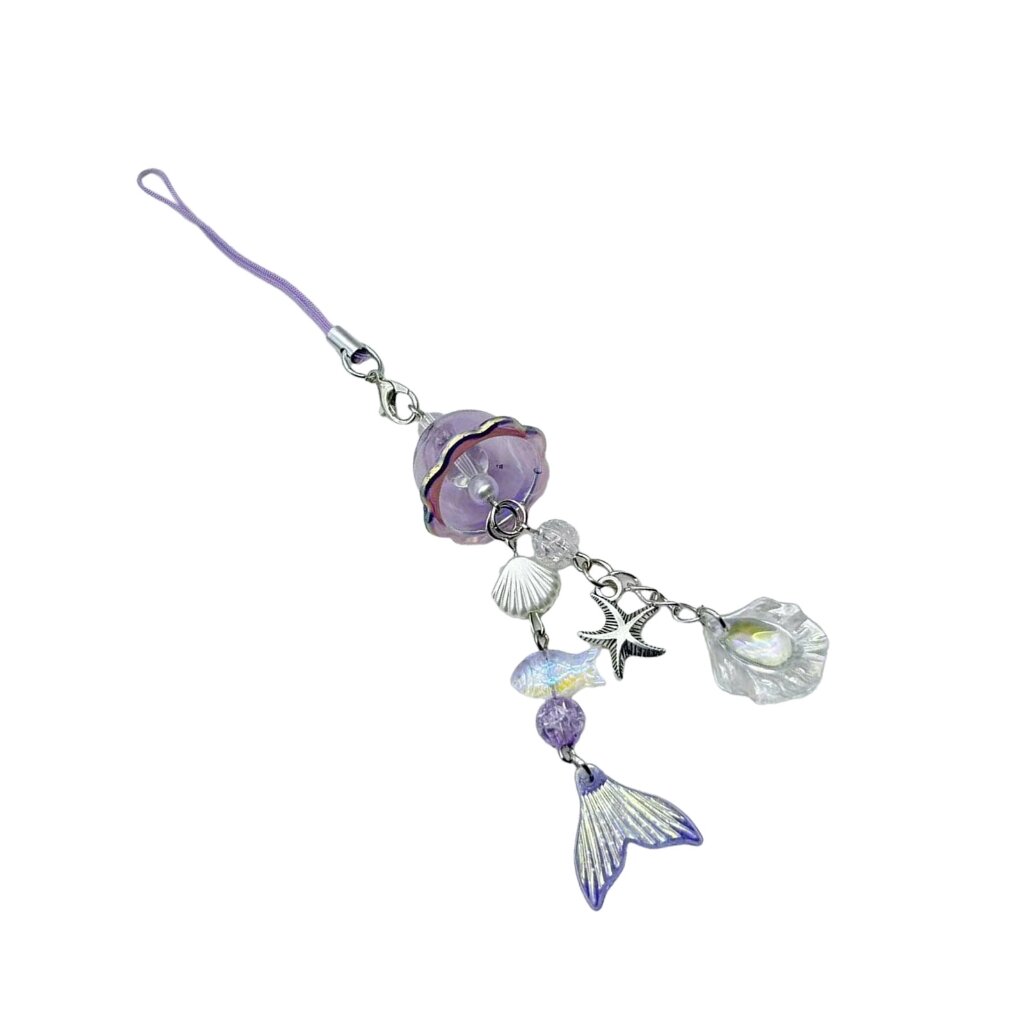 Ремешок для телефона с жемчугом в стиле русалок, Элегантный аксессуар для украшения сумочки