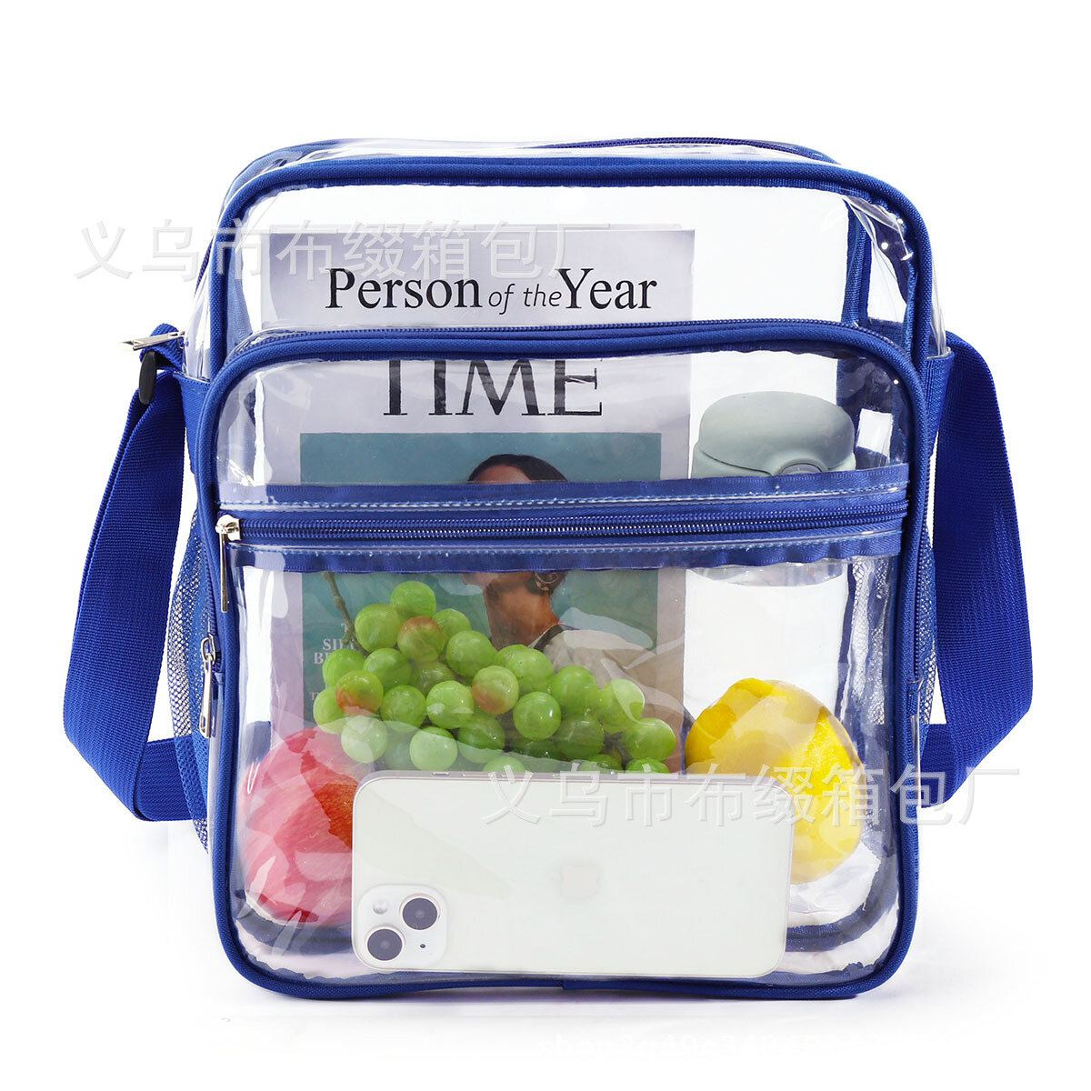 Прозрачная сумка через плечо, утолщенная сумка через плечо из ПВХ, дорожная сумка для хранения, сумка большой