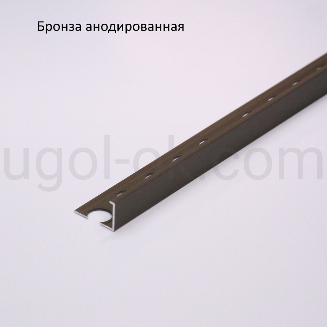 Профиль окантовочный для плитки ПК 01-12 2700 04л бронза люкс Лука