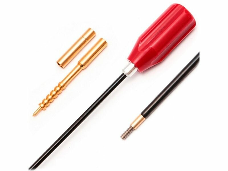 Шомпол Dewey к. .27-.34 (6,8-8,6мм) L 112см папа 12/28 сталь+оплетка рукоять - плаcтик подшипник +вишер+переходник