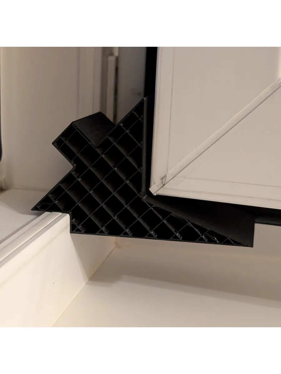 Стопор-фиксатор пластикового окна- Черный