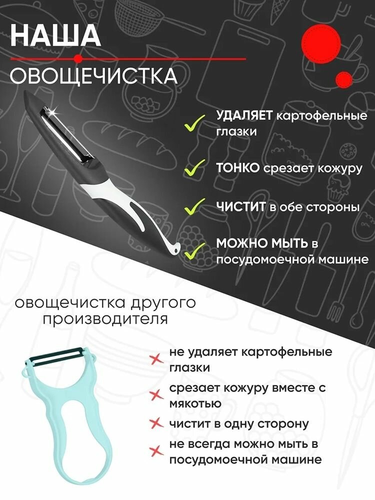 Овощечистка ручная, картофелечистка, экономка, нож для чистки овощей и фруктов