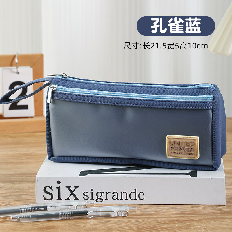 2026 Новейший Простой Лесной Стиль Прозрачный Треугольный Большой Пенал для Мужчин и Женщин, Новая Ручная Канцелярская Сумка, Большой Вместительный Пенал для Студентов, Универсальный