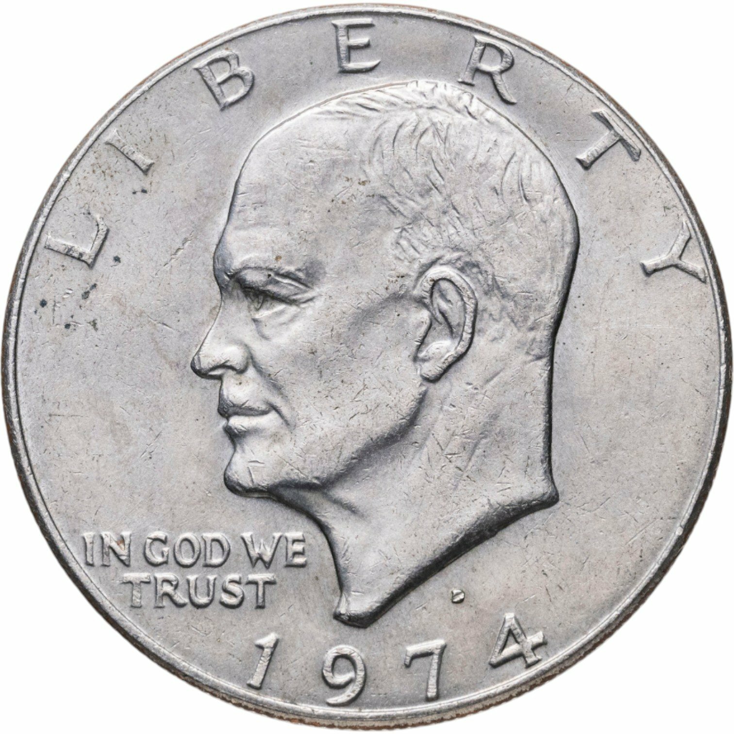 США 1 доллар dollar 1971-1978 доллар Эйзенхауэра случайный монетный двор, Медь, в сохранности XF-UNC